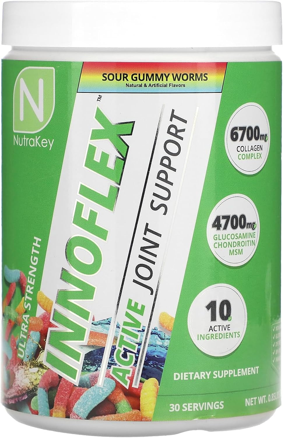 Nutrakey Innoflex Glucosamine with Chondroitin, Msm, Hyaluronic Acid a ...