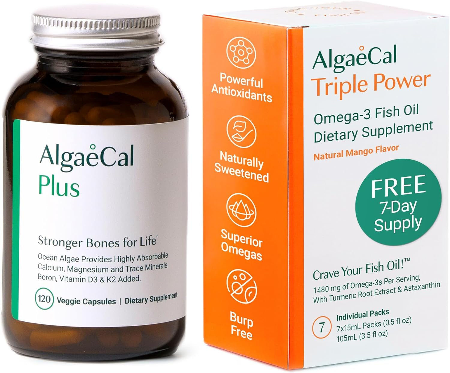 ALGAECAL plus - Organic Red Algae Calcium Supplement, Vitamin K2 MK7 ...