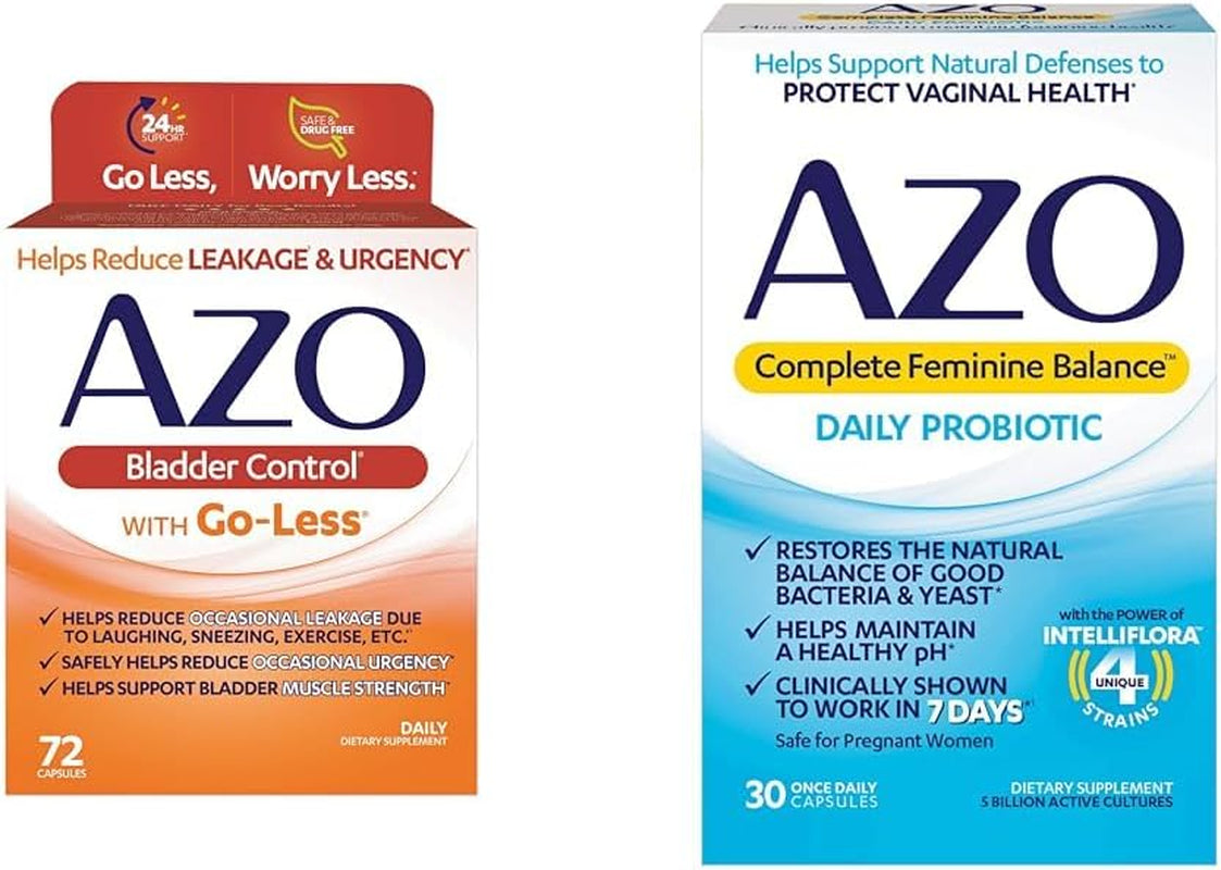 AZO Bladder Control with Go-Less Daily Supplement | Helps Reduce Occas ...